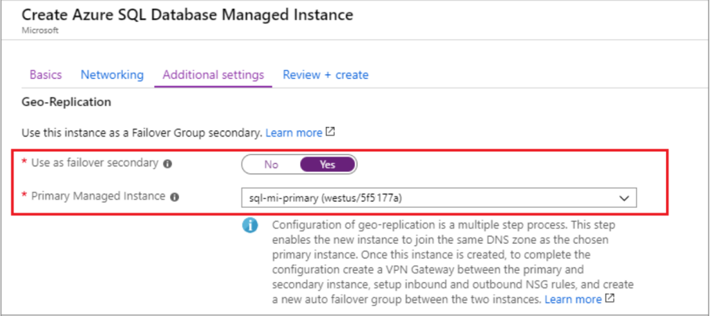 Troubleshooting: Unable to Add Instance Failover Group to Azure SQL Managed Instance